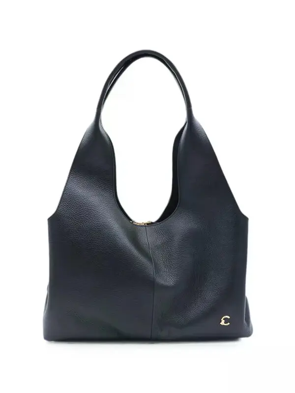 COCCINELLE Logo-plaque Pebbled-leather Tote Bag - Black