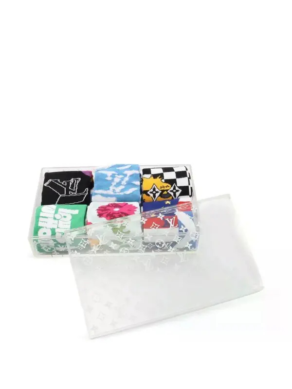 LOUIS VUITTON 2020s Monogram 6-pair Socks - Black