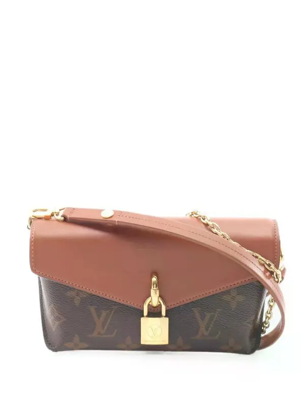 LOUIS VUITTON 2010s Padlock On Strap Monogram Shoulder Bag - Brown
