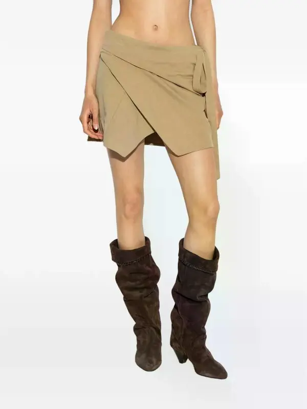 Isabel Marant Étoile Wrap-style Mini Skirt - Neutrals