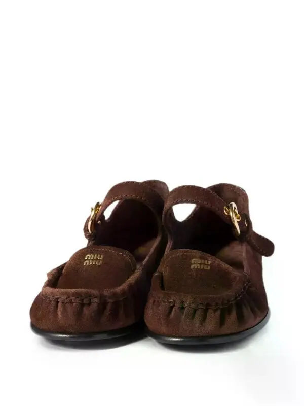 Miu Miu Suede Loafers With Buckle