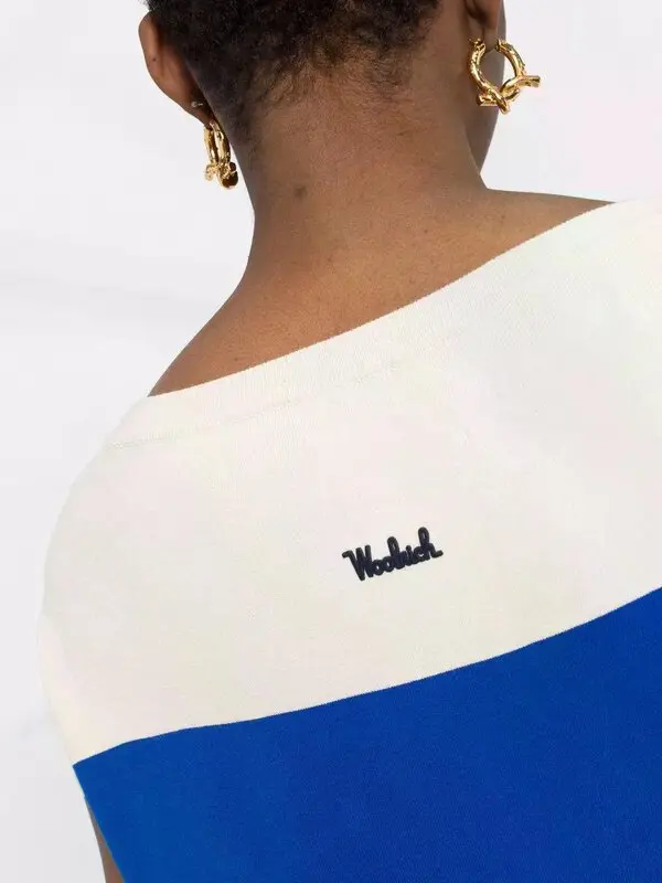 Woolrich Midi-length Striped Dress - Blue