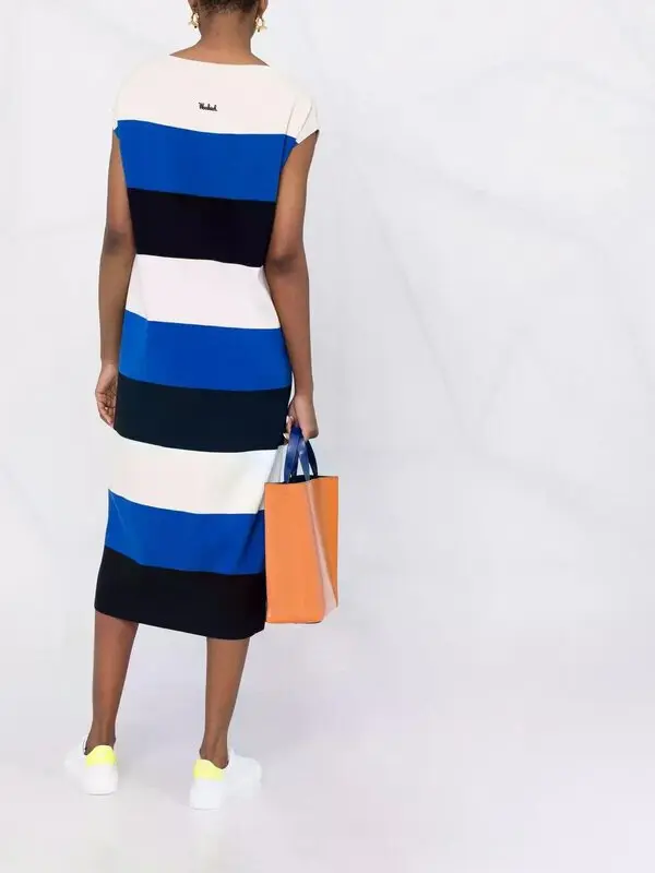 Woolrich Midi-length Striped Dress - Blue