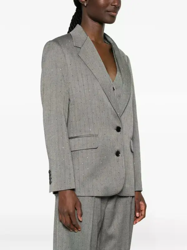 Maje Striped Crystal-embellished Blazer