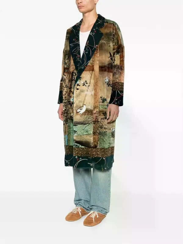 PIERRE-LOUIS MASCIA Scenic Print Velvet Coat