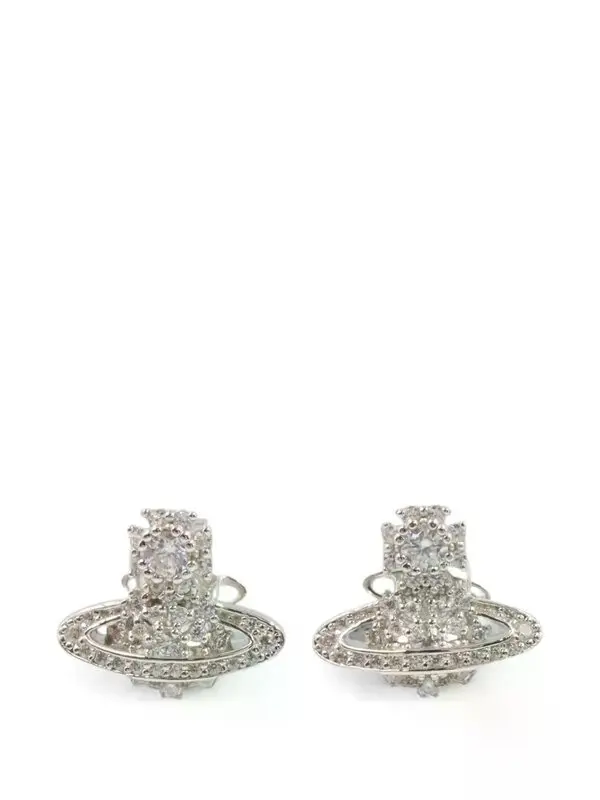 VIVIENNE WESTWOOD Orb Crystal-embellished Earrings - Silver