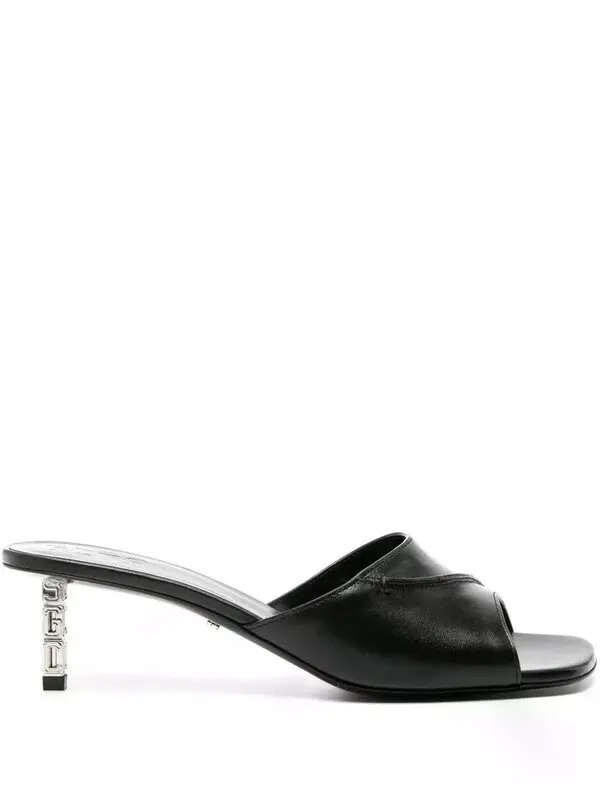Gcds 60mm Logo-heel Sandals - Black