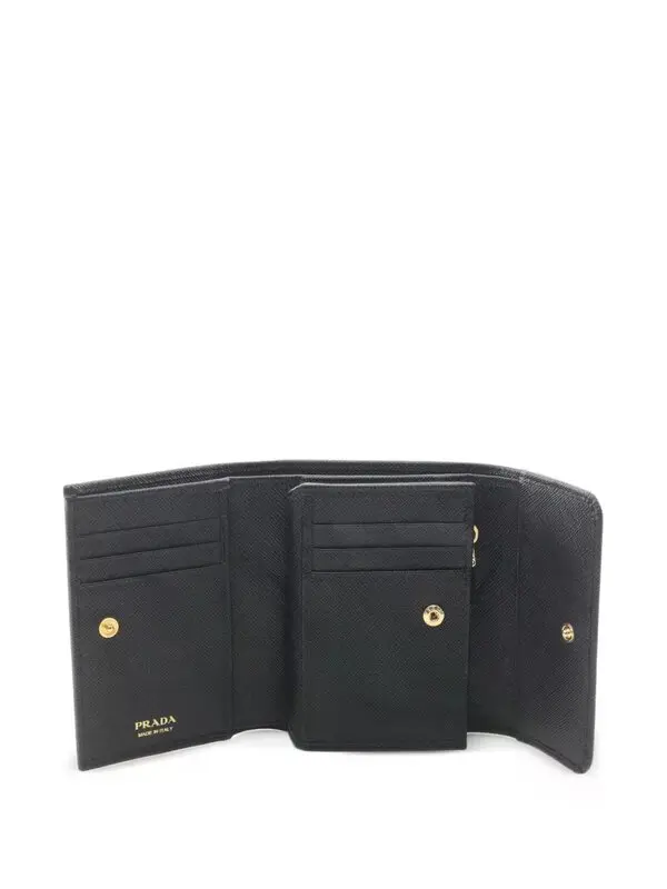 Prada 2020s Saffiano Metal Trifold Wallet