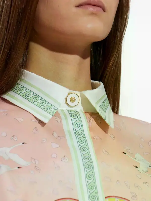 Casablanca Printed Cropped Shirt