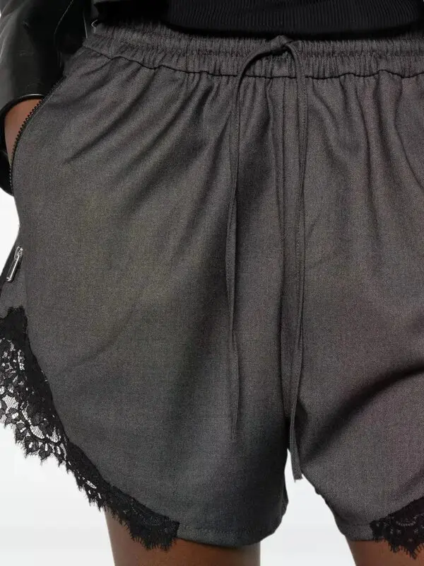 Pinko Lace-trim Drawstring Short