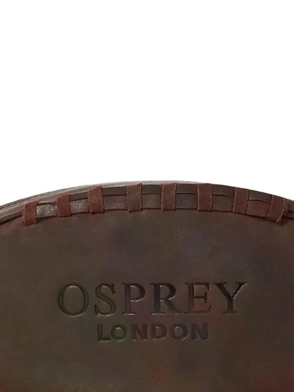 OSPREY Jenson Rugby-ball-shaped Leather Wash Bag - Brown