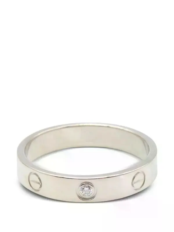 Cartier 2010s Love Diamond Ring - Silver