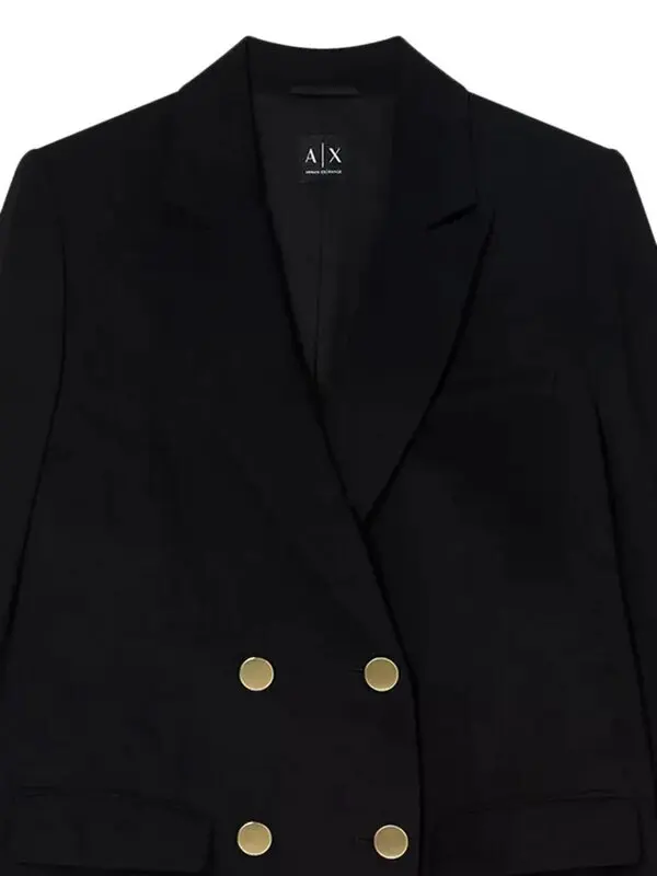 Armani Exchange Double-breasted Crepe Blazer