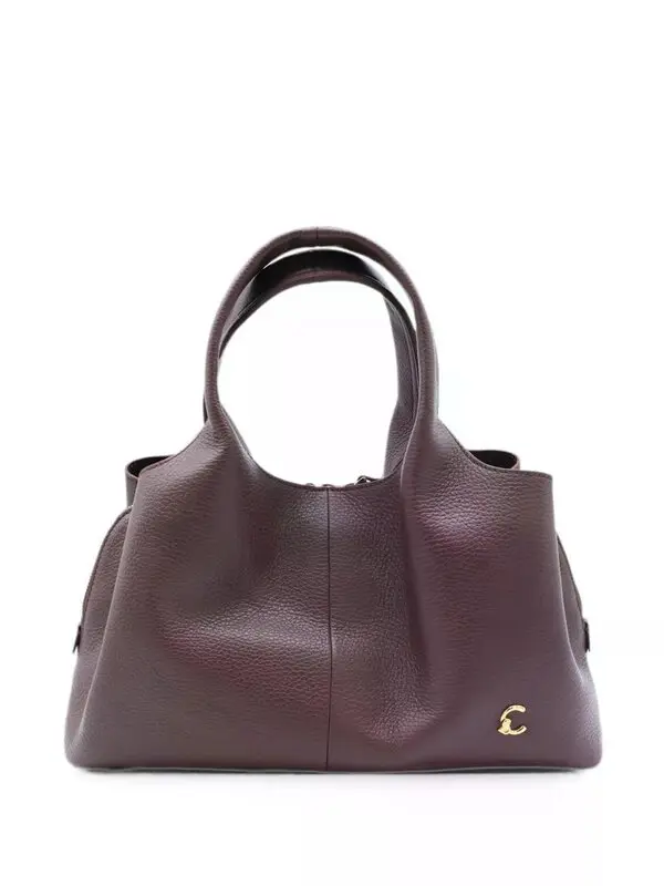 COCCINELLE Grained Leather Shoulder Bag - Brown