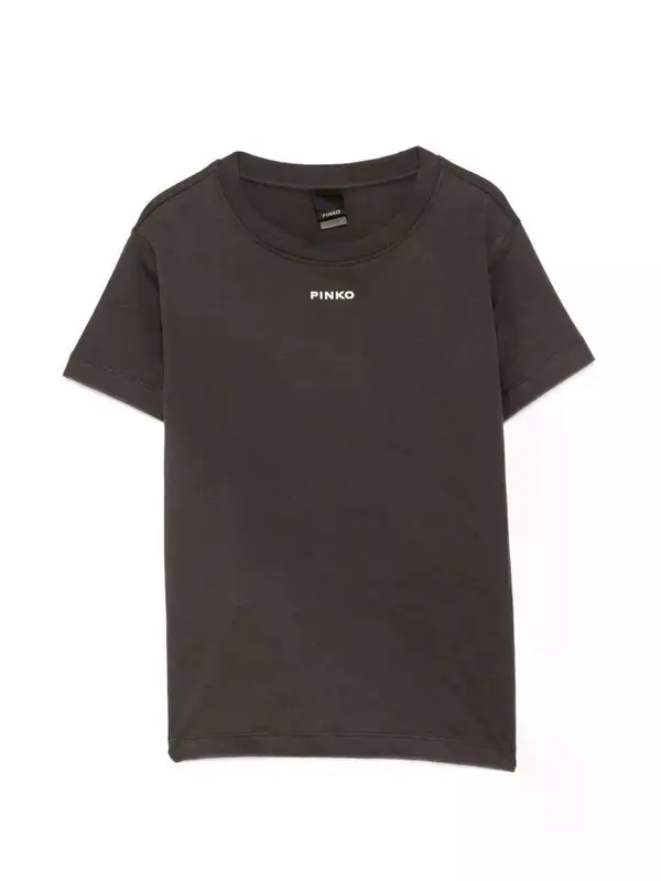 Pinko Logo-print Short-sleeve T-shirt - Brown