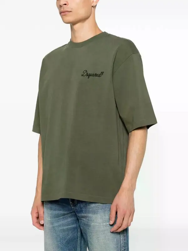 Dsquared2 Logo-embroidered T-shirt - Green