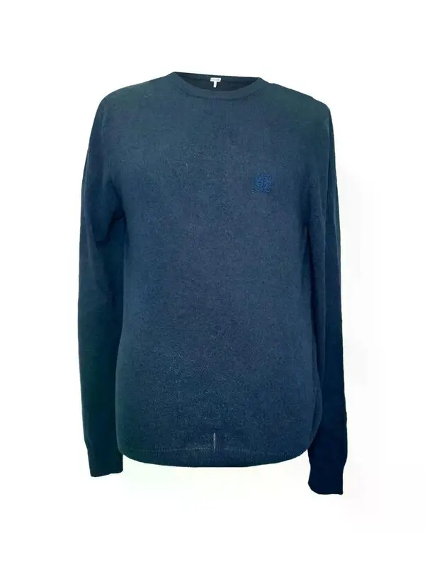 Loewe 2020s Anagram Embroidered Sweater - Blue