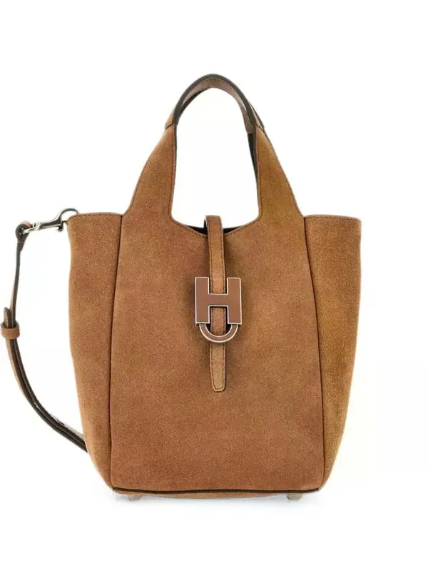 Hogan Mini Suede Tote Bag - Brown