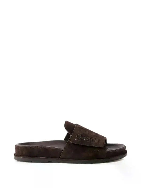 Jacquemus Penny-slot Whipstitch-trim Sandals - Brown