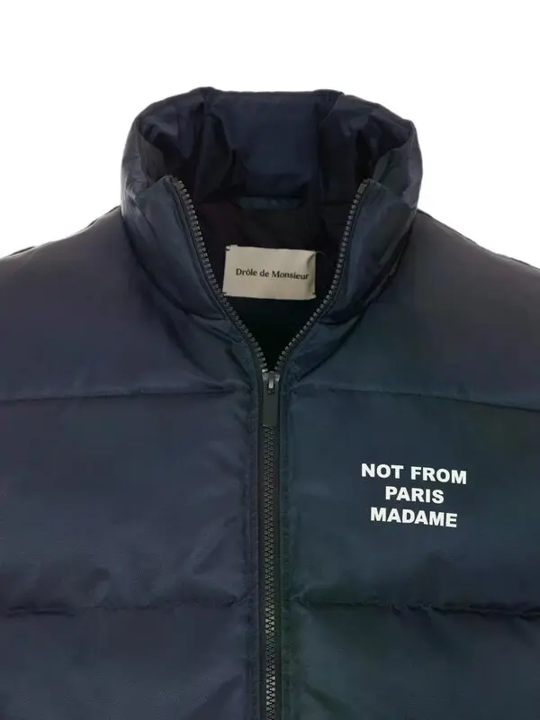Drole De Monsieur Slogan-print Padded Jacket
