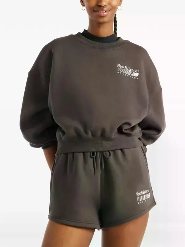 NEW BALANCE Trackside Fleece Crew Sweatshirt - Grey