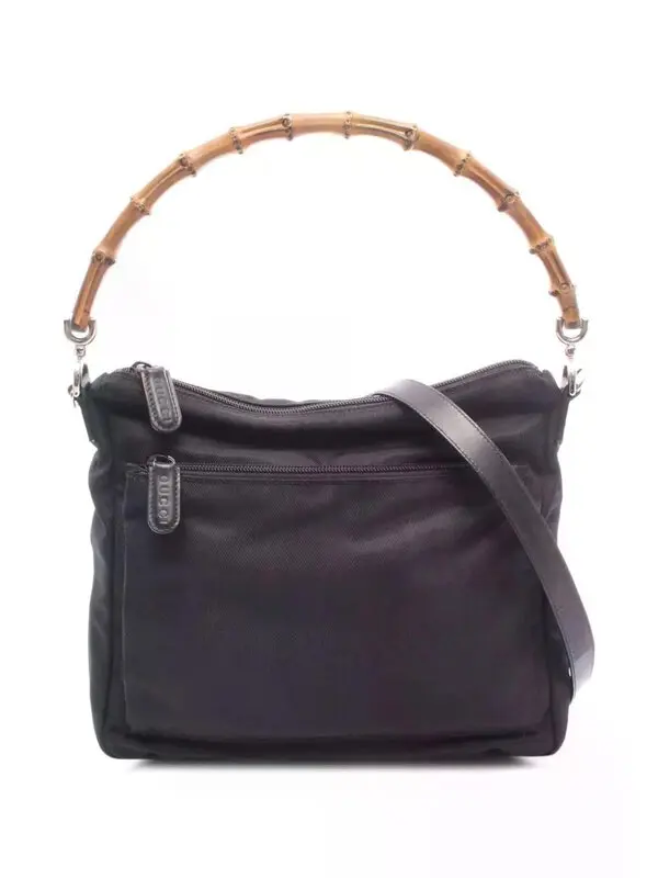 Gucci 2000s Bamboo Top-handle Handbag - Black