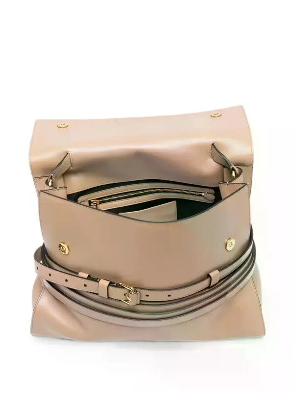 Moschino Belted Leather Tote Bag