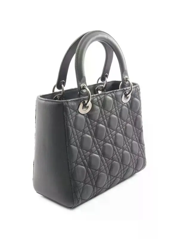 Dior 2010s Lady Cannage Handbag - Black