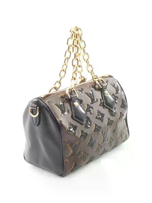LOUIS VUITTON 2010s Monogram Sequin-details Mini Tote Bag