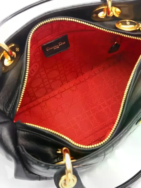 Dior 2000s Lady Cannage Handbag - Black