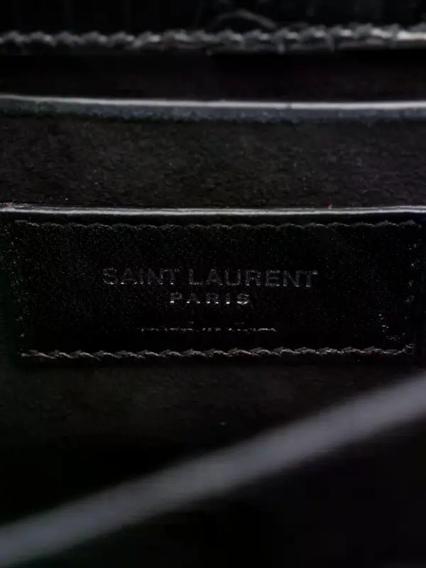 Saint Laurent 2010s Medium Sunset Leather Shoulder Bag - Black