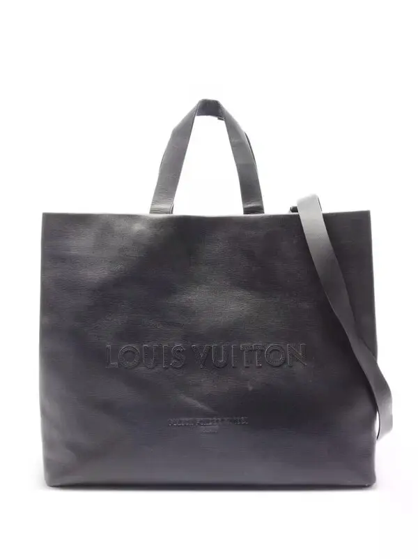 LOUIS VUITTON 2010s Mm Leather Tote Bag - Black