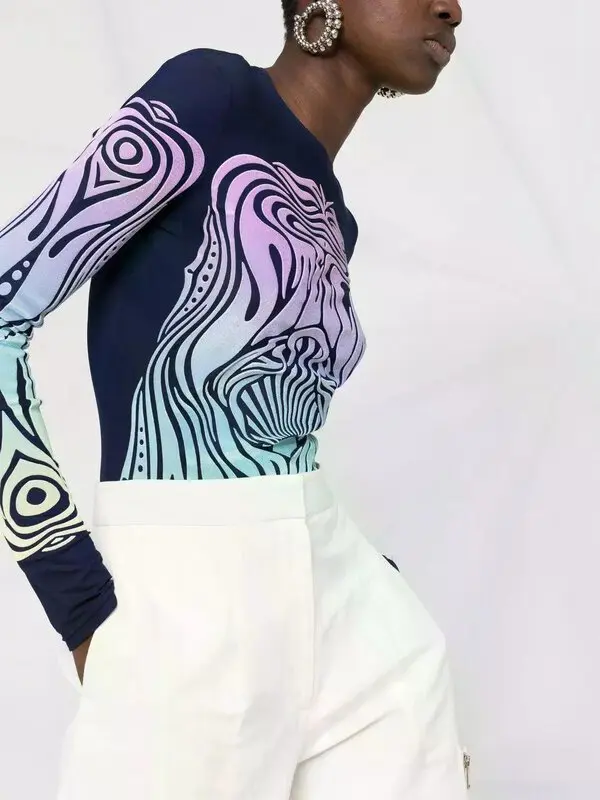 Stella McCartney Panelled Abstract-print Top