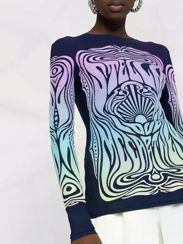 Stella McCartney Panelled Abstract-print Top