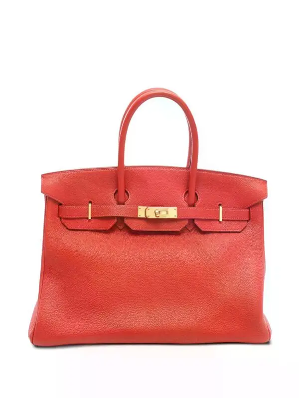 Hermès 2004 35 Birkin Tote Bag - Red