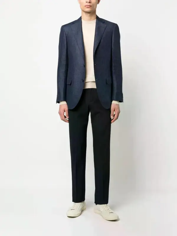 Corneliani Single-breasted Linen/flax Blend Blazer