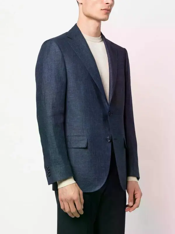 Corneliani Single-breasted Linen/flax Blend Blazer