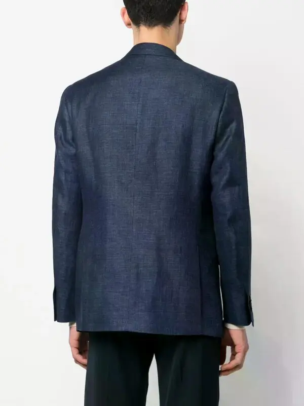 Corneliani Single-breasted Linen/flax Blend Blazer