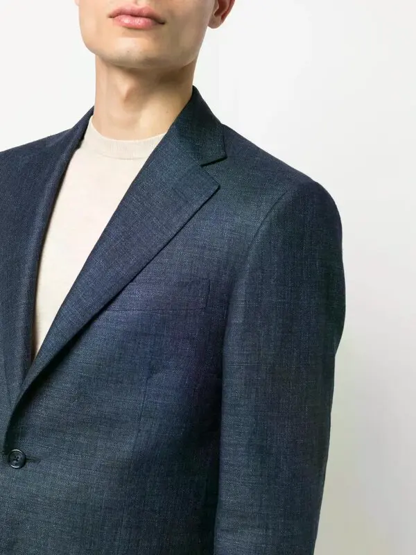 Corneliani Single-breasted Linen/flax Blend Blazer
