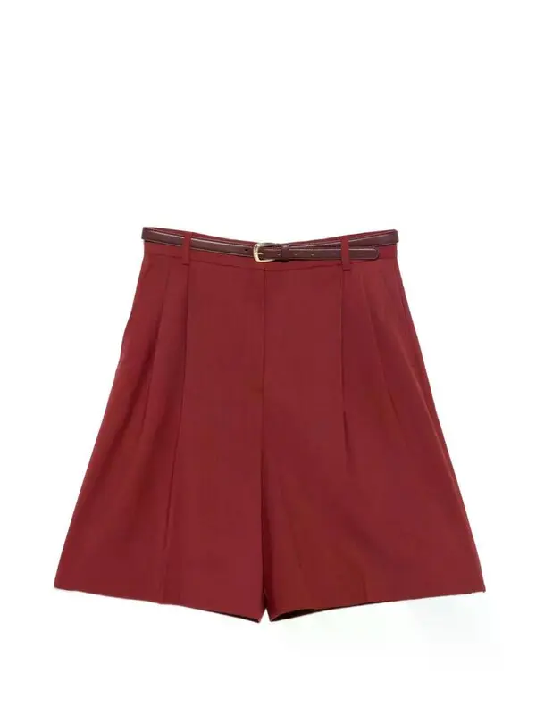 Max Mara Belted Pleated Tailored Shorts