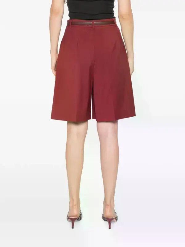 Max Mara Belted Pleated Tailored Shorts
