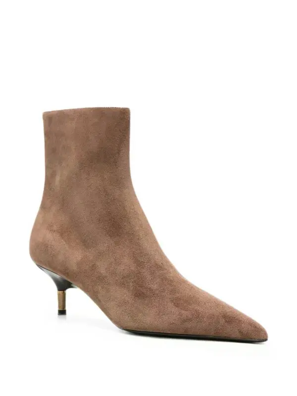 Khaite Suede Pointed-toe Ankle Boots