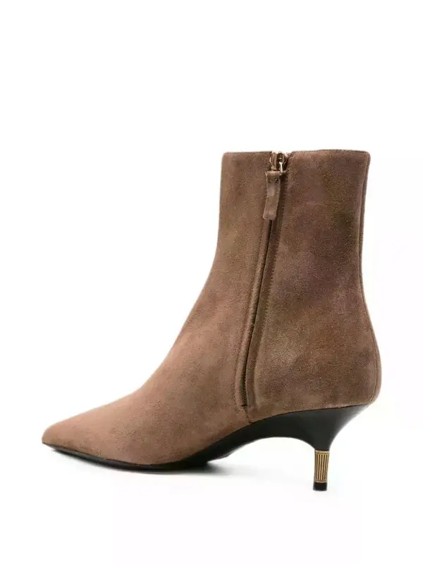 Khaite Suede Pointed-toe Ankle Boots