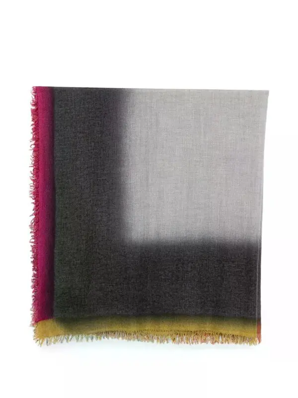 Faliero Sarti Kamala Fringed Gradient-effect Scarf - Grey