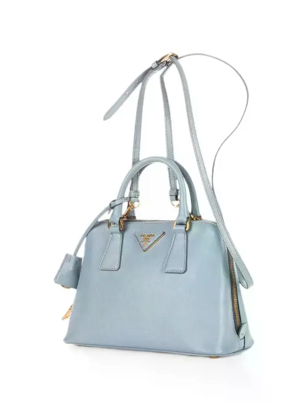 Prada Small Promenade Saffiano-leather Tote Bag - Blue