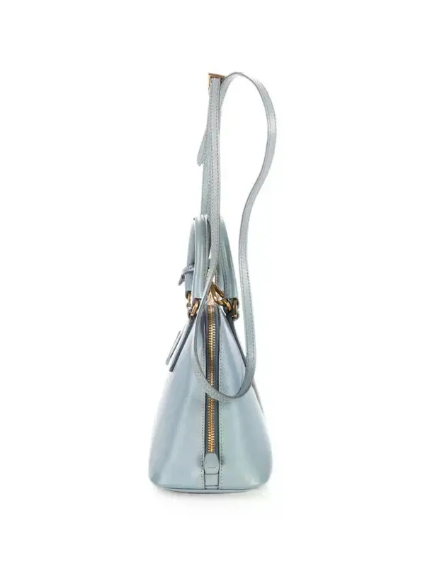 Prada Small Promenade Saffiano-leather Tote Bag - Blue