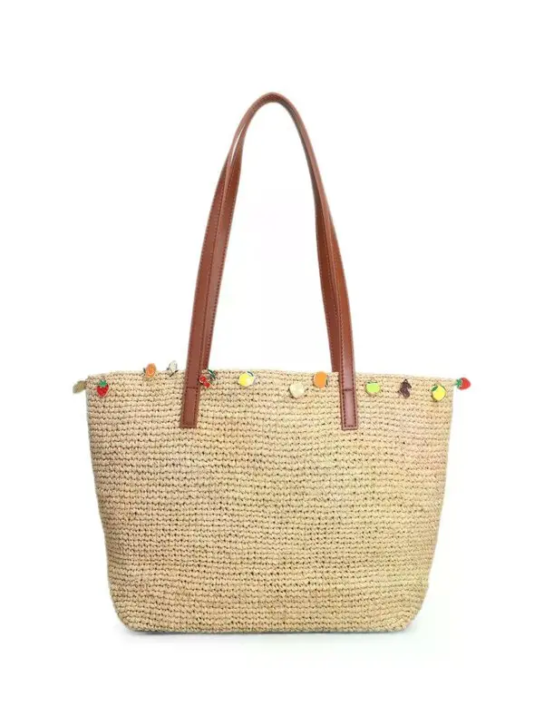 MC2 SAINT BARTH Logo-embroidered Shoulder Bag - Neutrals