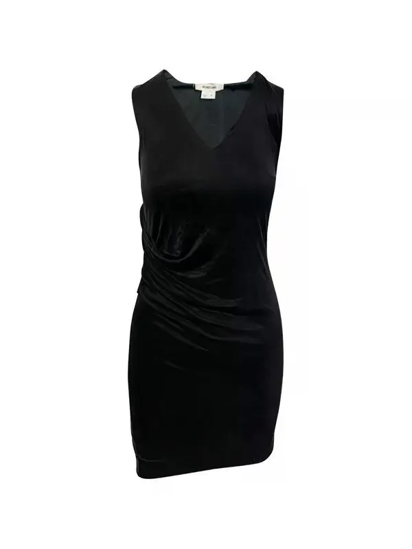 Helmut Lang Draped Sleeveless Dress - Black
