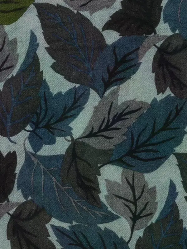 Faliero Sarti Foliage Houndstooth-border Scarf