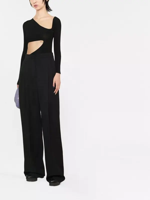 Alexander McQueen High-waisted Tailored Wool Trousers - Black